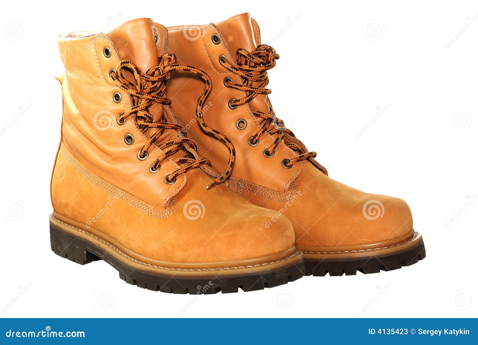 Yellow boots isolated. stock image. Image of yellow, skin - 4135423