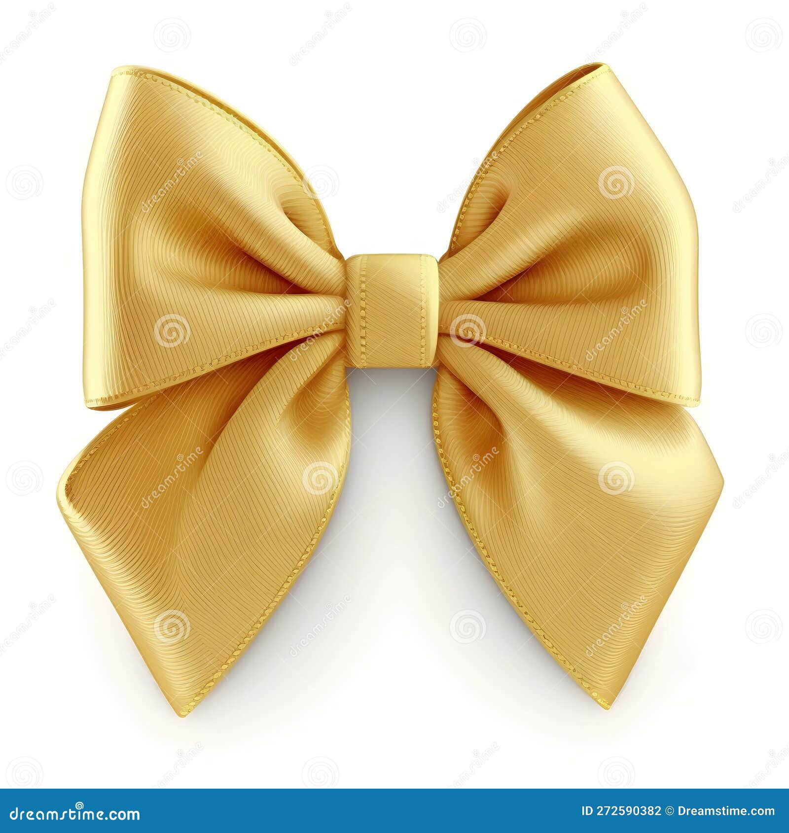 Yellow Bow Isolated on White Stock Illustration - Illustration of ...
