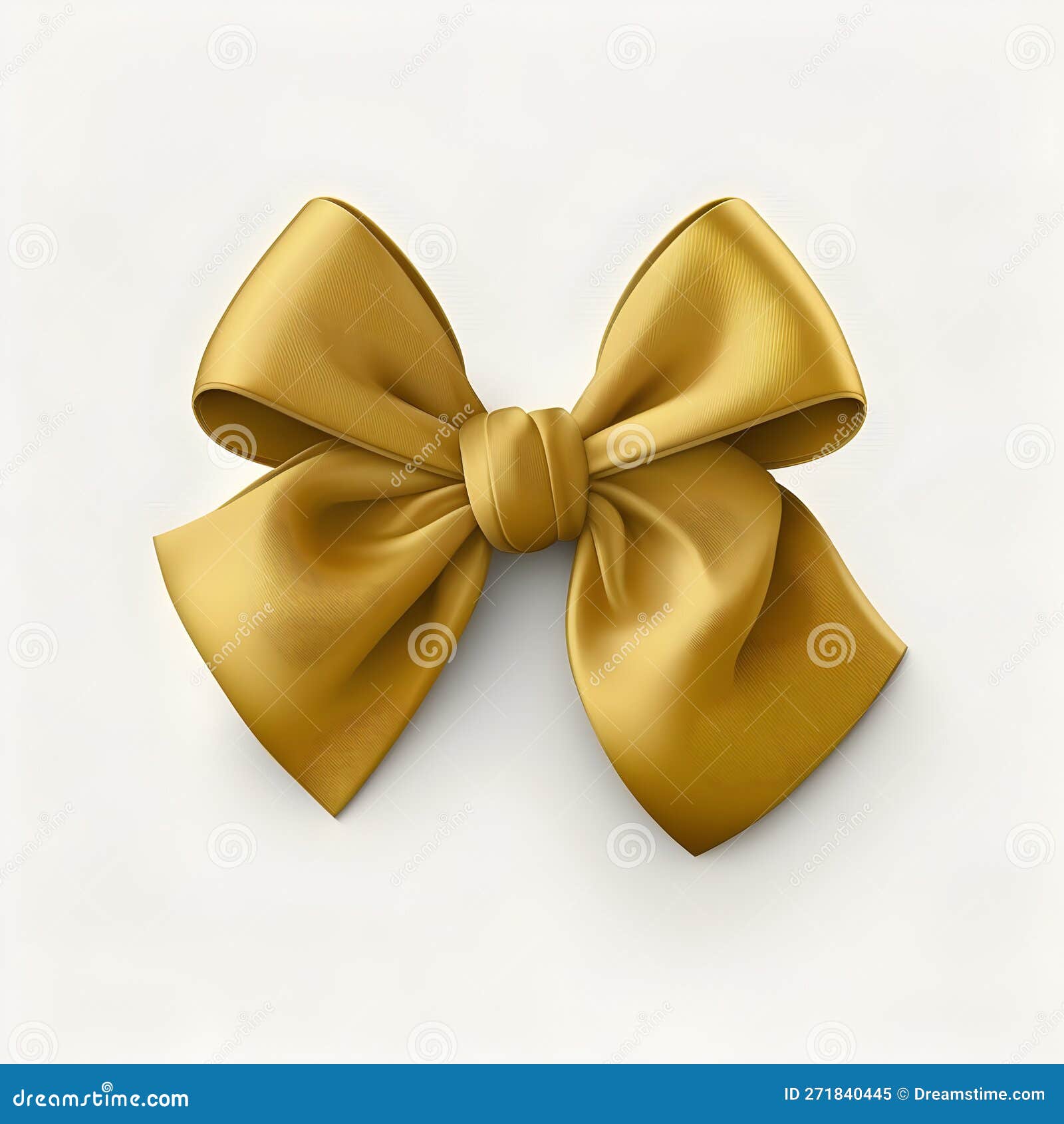 Yellow Bow Isolated on White Background Stock Illustration ...