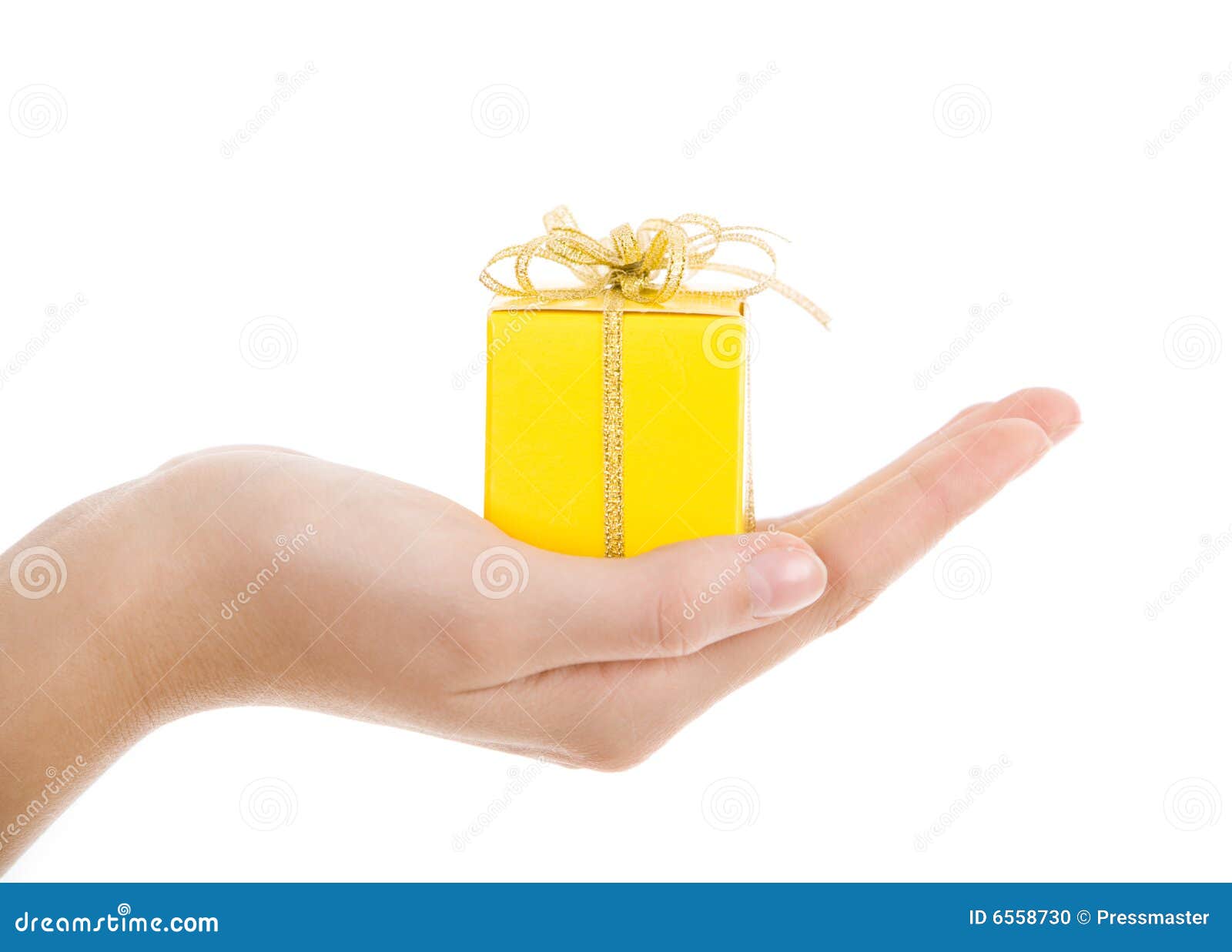 Yellow box stock photo. Image of pack, holiday, isolate - 6558730