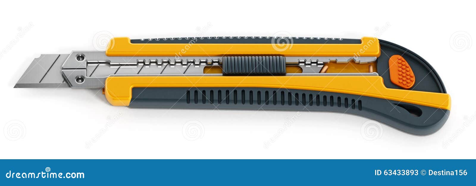 Yellow box cutter stock illustration. Illustration of clipping - 63433893