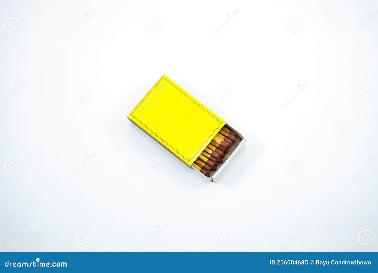 Yellow Box of Matches Isolated on White Stock Image - Image of graphic ...
