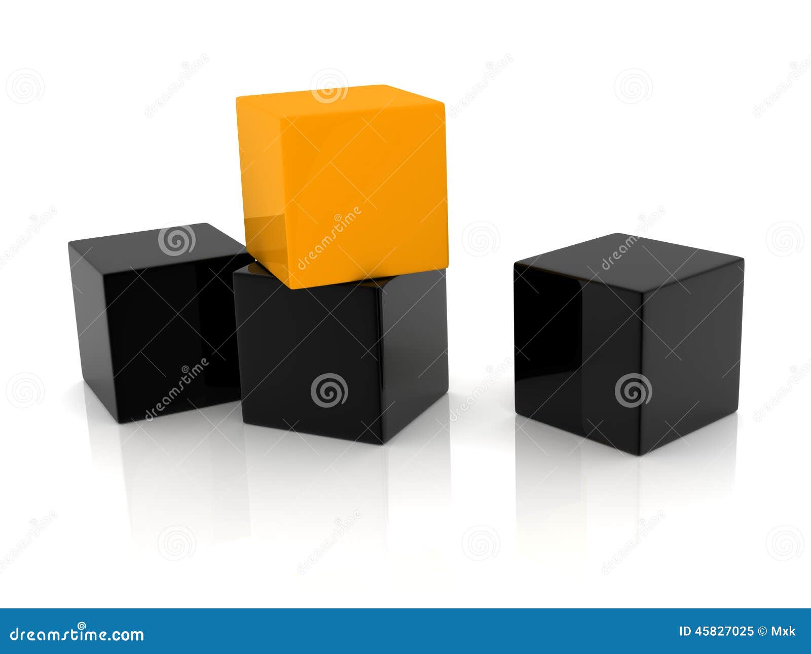 Yellow box stock illustration. Illustration of dimensional - 45827025