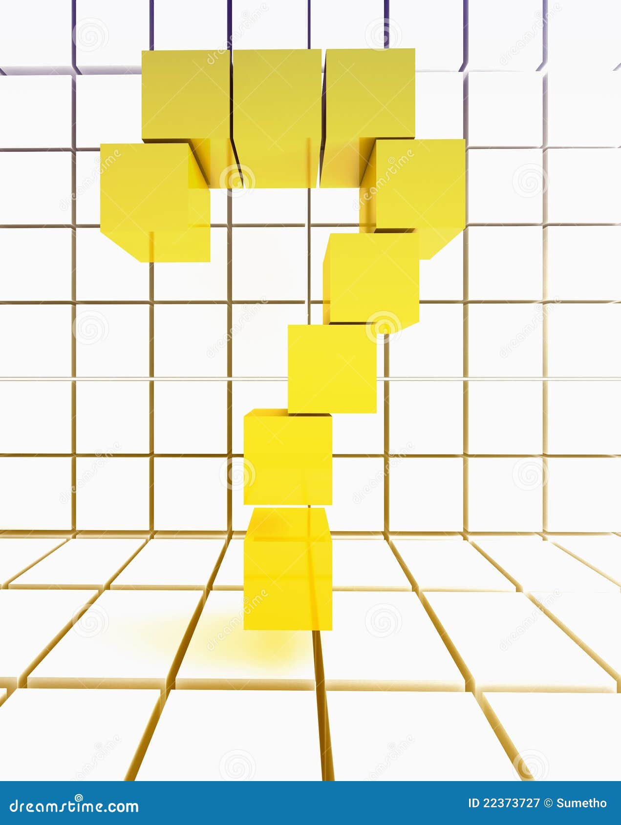 Yellow Box for Question Marks Stock Illustration - Illustration of ...