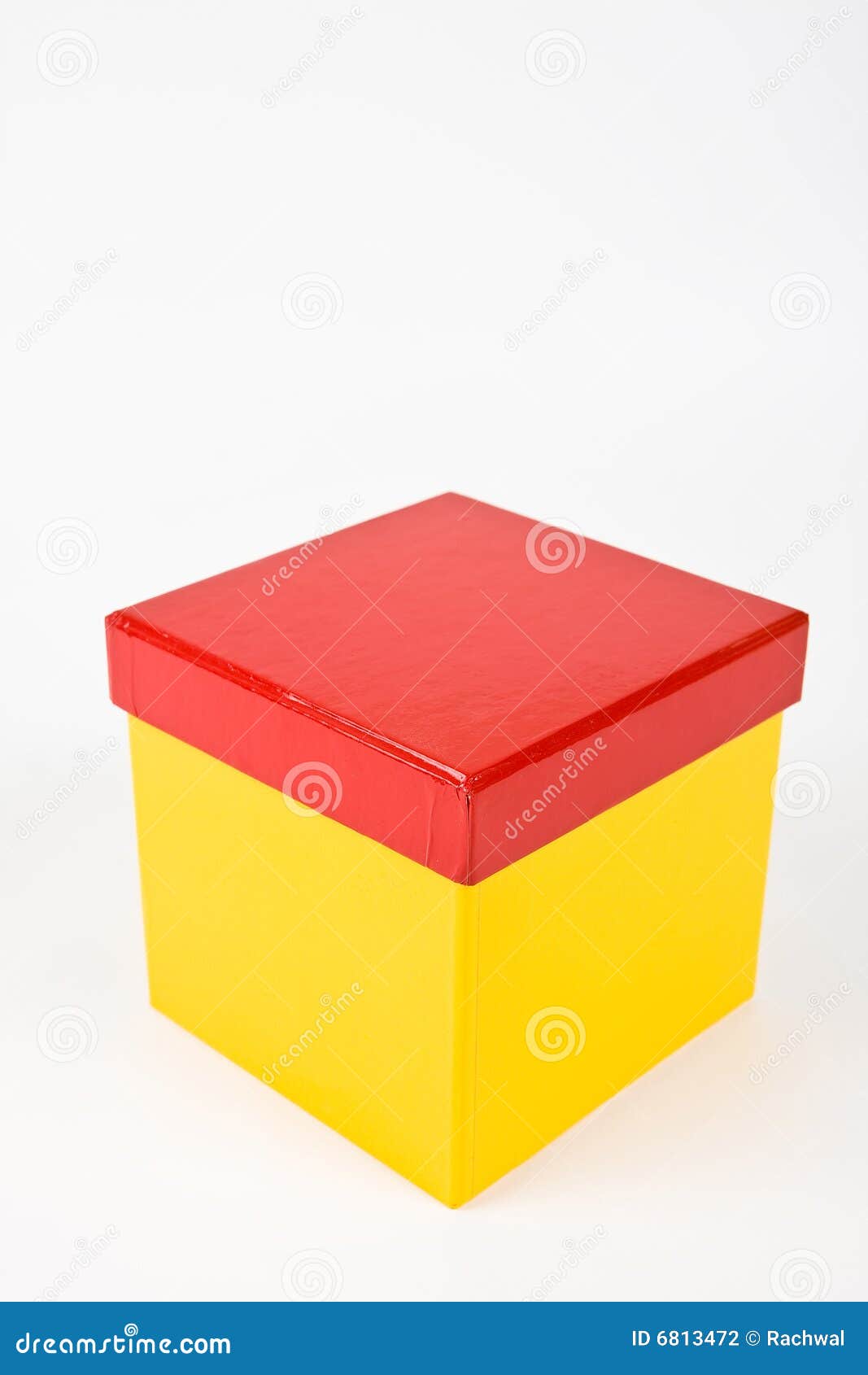 Yellow Box with Red Lid stock photo. Image of closed, covered - 6813472