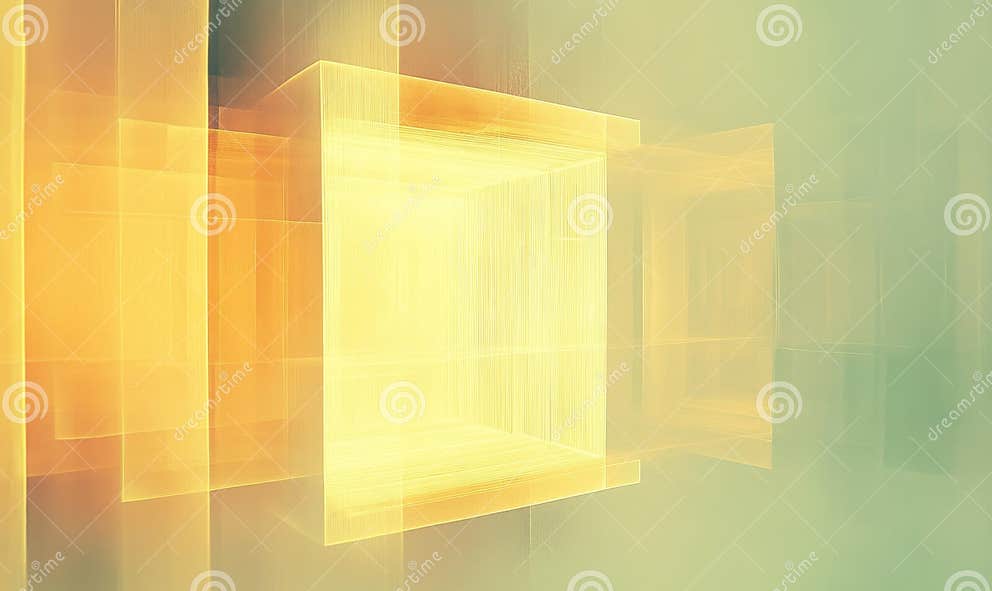 A Yellow Box with a White Background Stock Illustration - Illustration ...