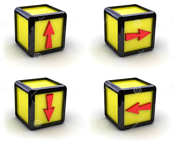 Yellow boxes with arrows stock illustration. Illustration of graphics ...