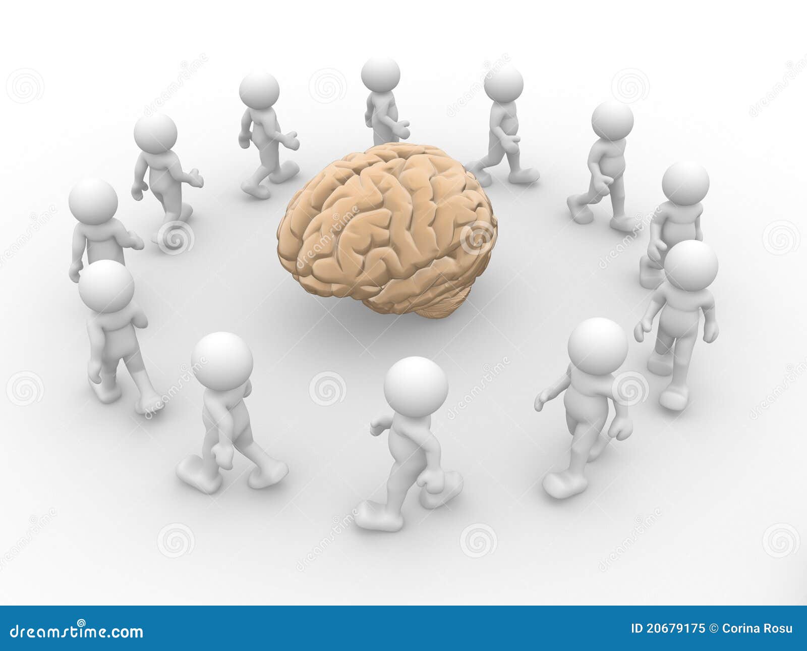 Yellow brain stock illustration. Illustration of group - 20679175