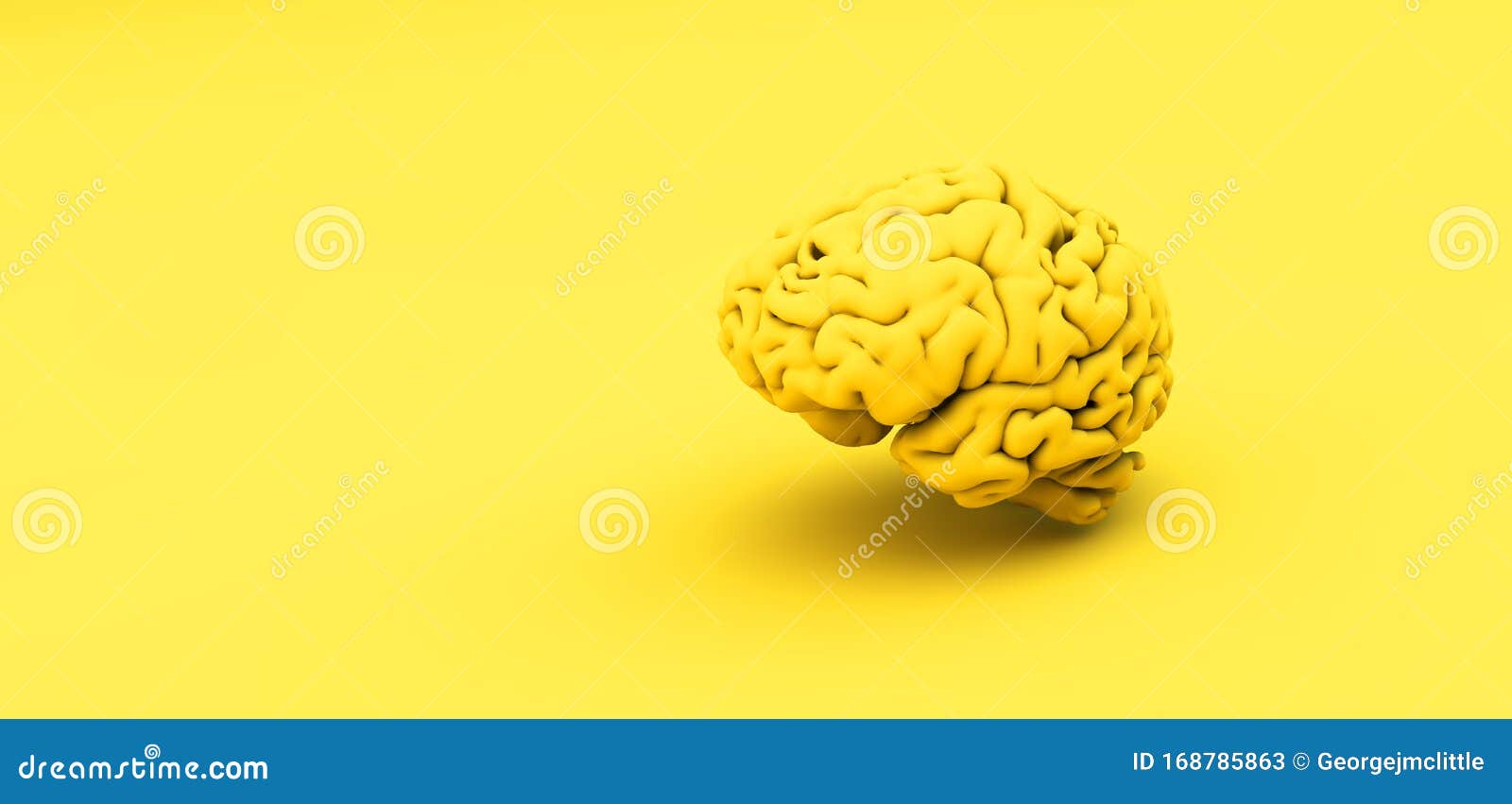Red And Yellow Brain With Paint Smudges Stock Illustration ...