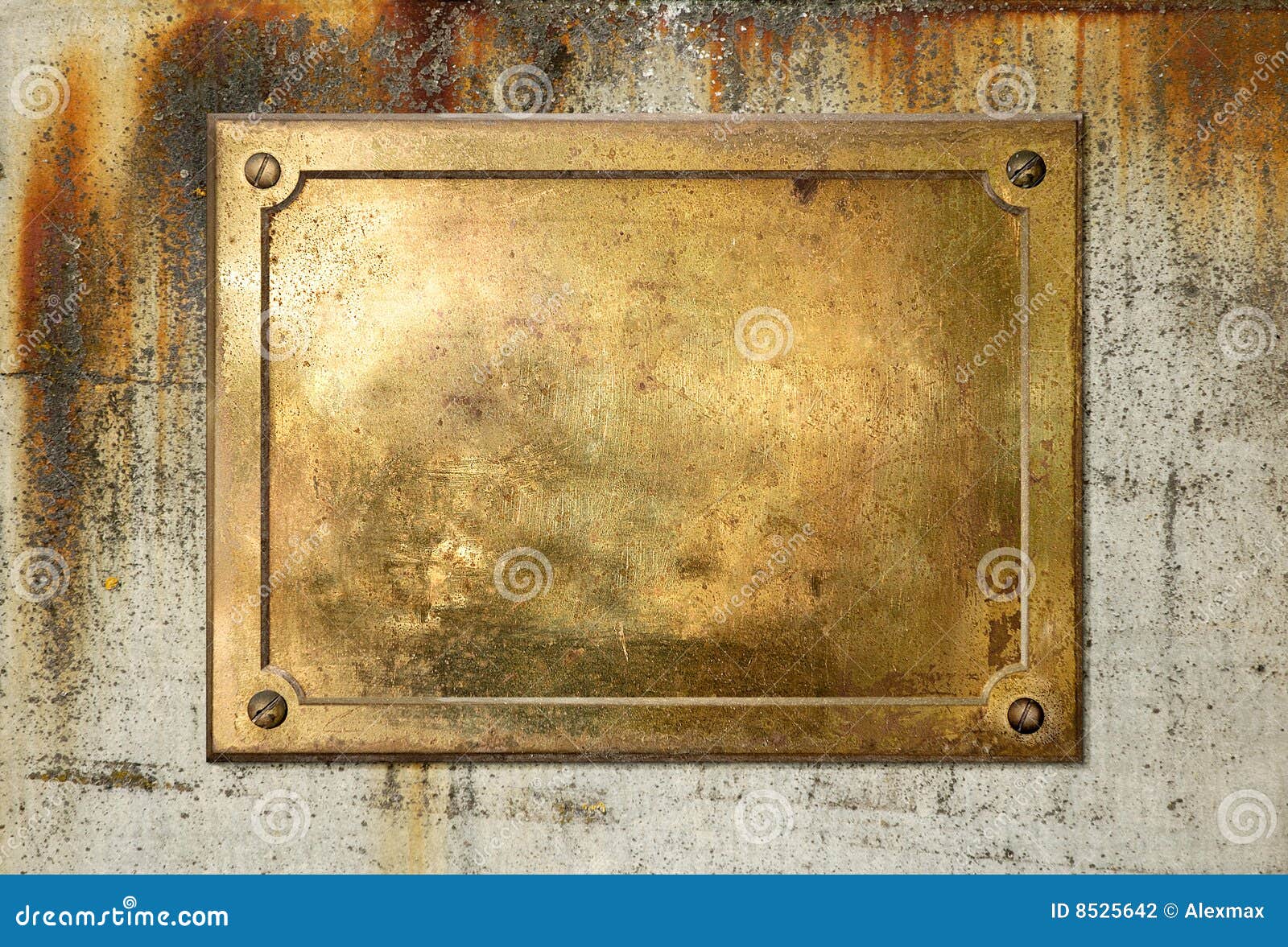 Yellow Brass Metal Plate Border Stock Photography | CartoonDealer.com ...