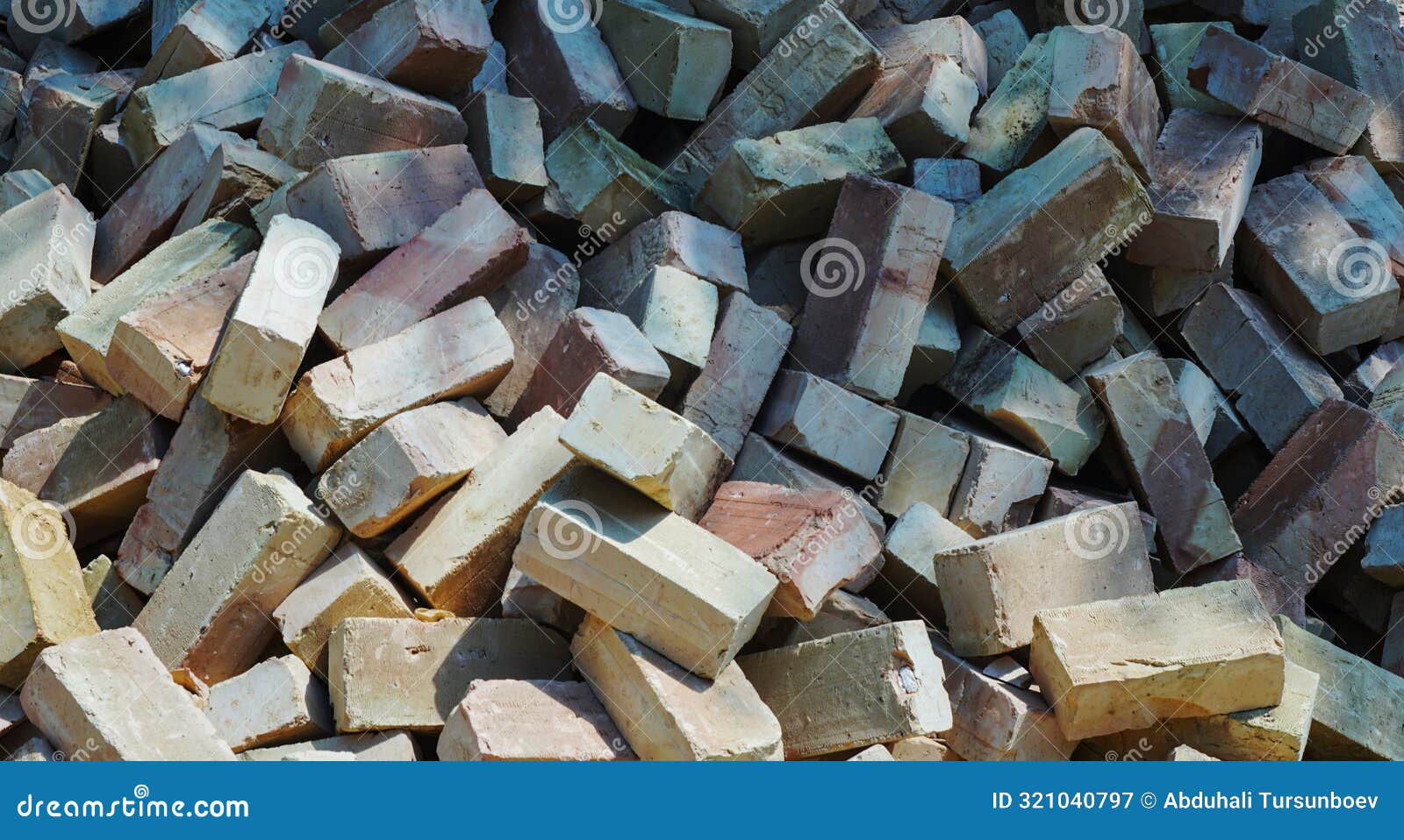 Yellow Brick Piled Up on the Ground Stock Image - Image of stacked ...