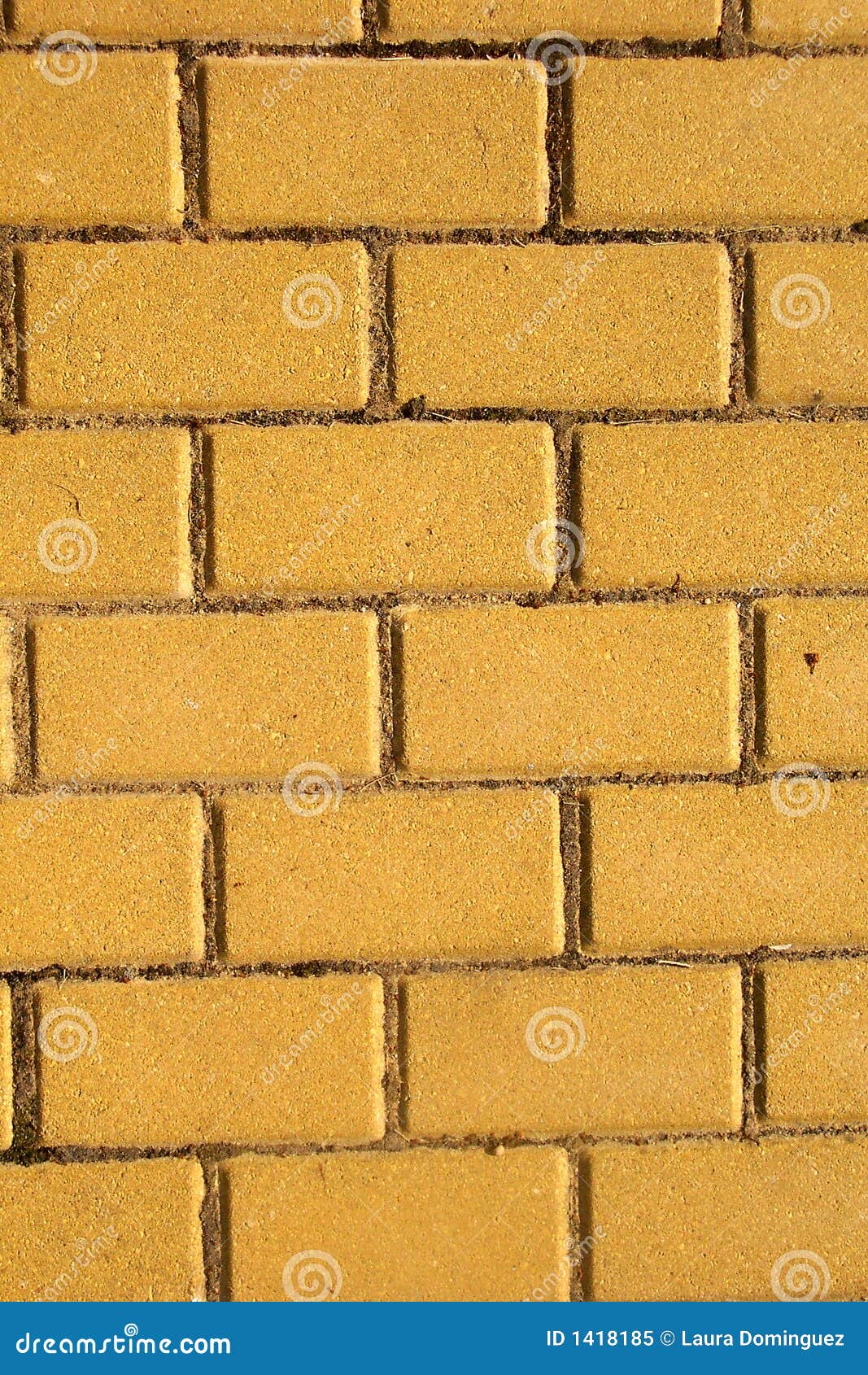 Yellow brick wall stock image. Image of detail, strong - 1418185
