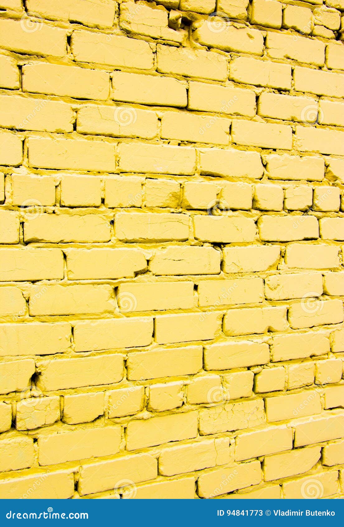 Yellow brick wall. stock image. Image of blurred, block - 94841773