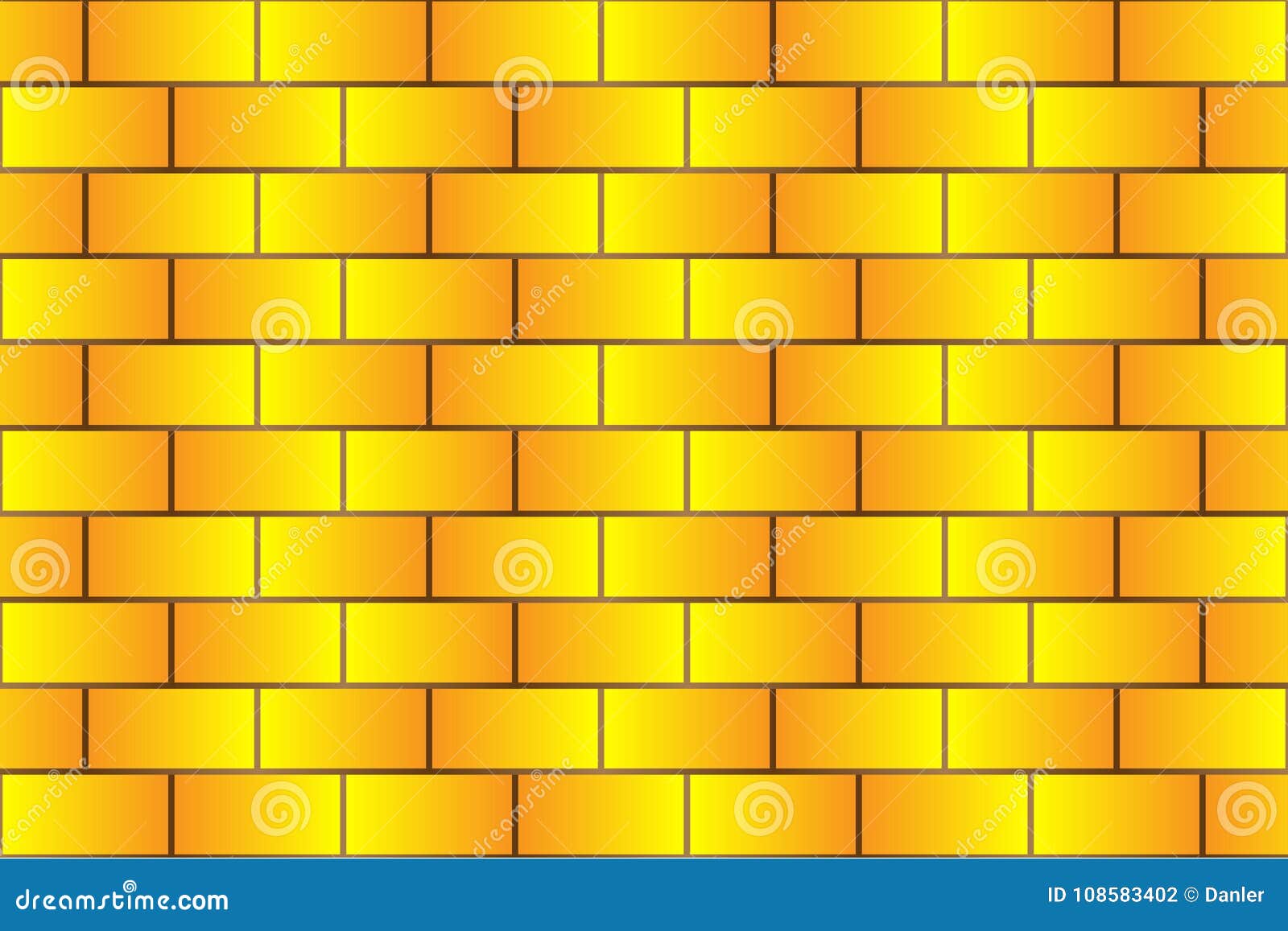 Yellow Bricks - Vector Pattern Stock Vector - Illustration of fasade ...