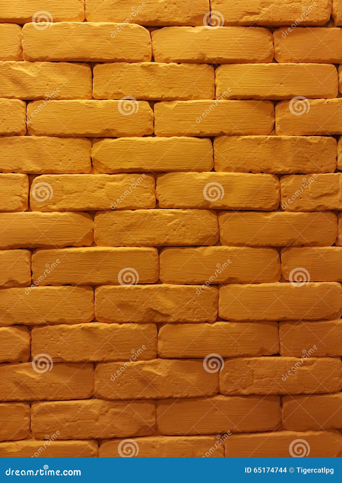 Yellow bricks wall stock photo. Image of bricks, background - 65174744