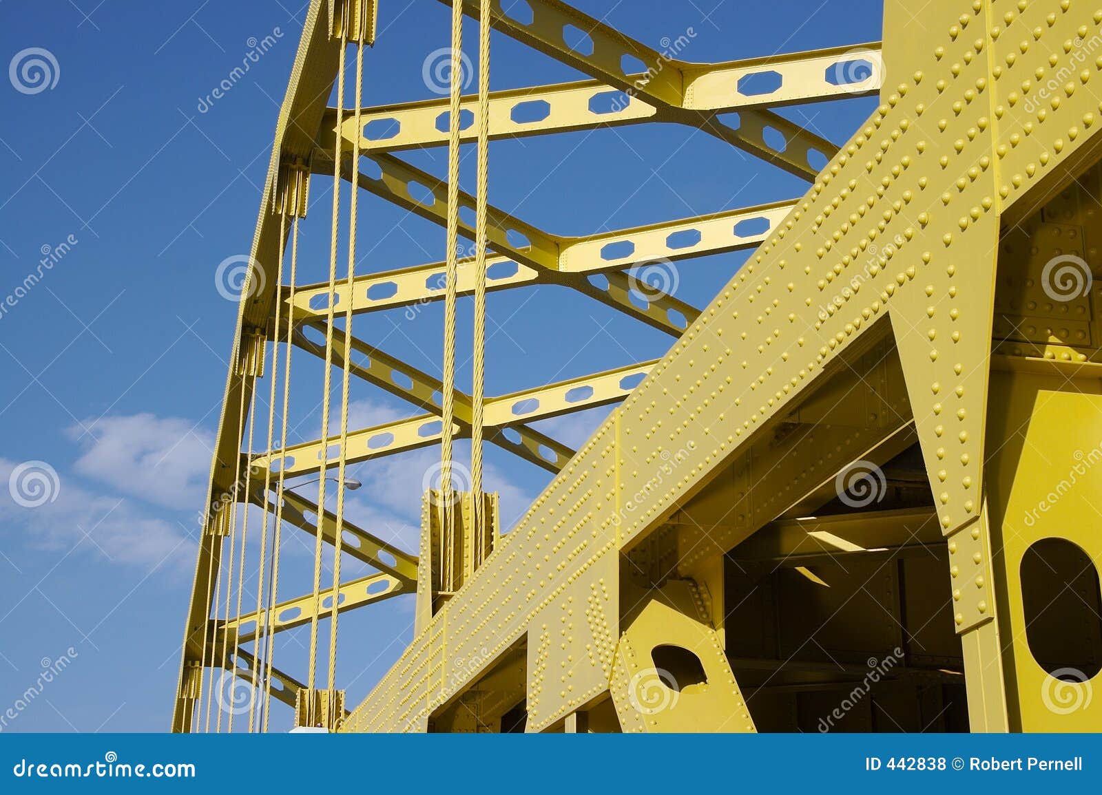 Yellow Bridge stock photo. Image of cityscape, truss, overpass - 442838
