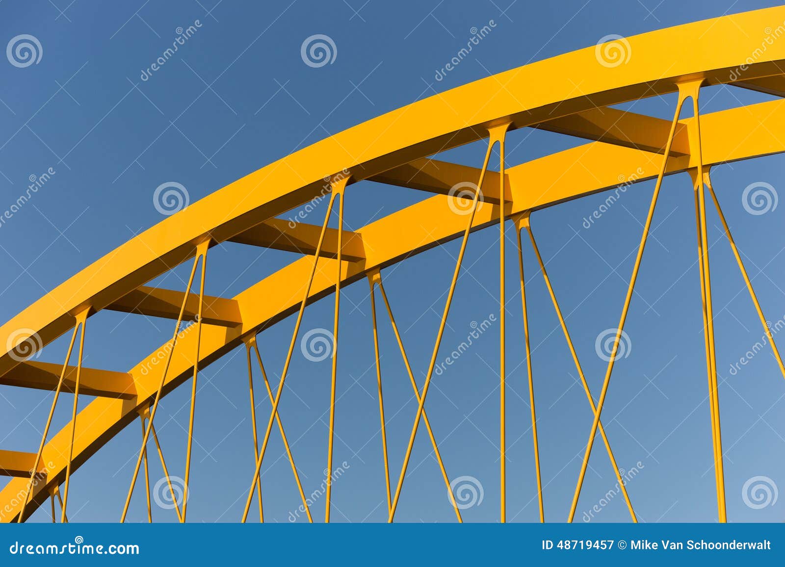 Yellow bridge stock image. Image of architecture, geometric - 48719457