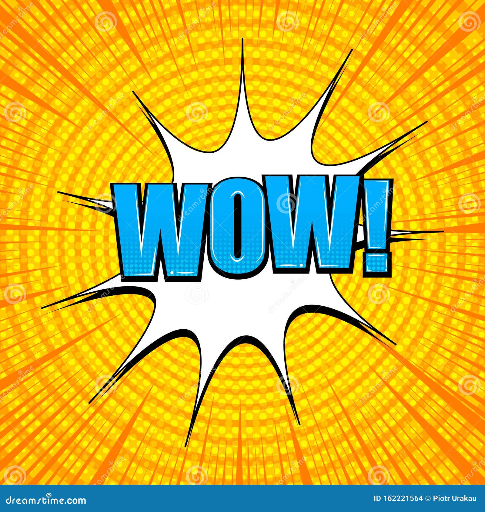 Yellow Bright Comic Background Stock Vector - Illustration of dotted ...