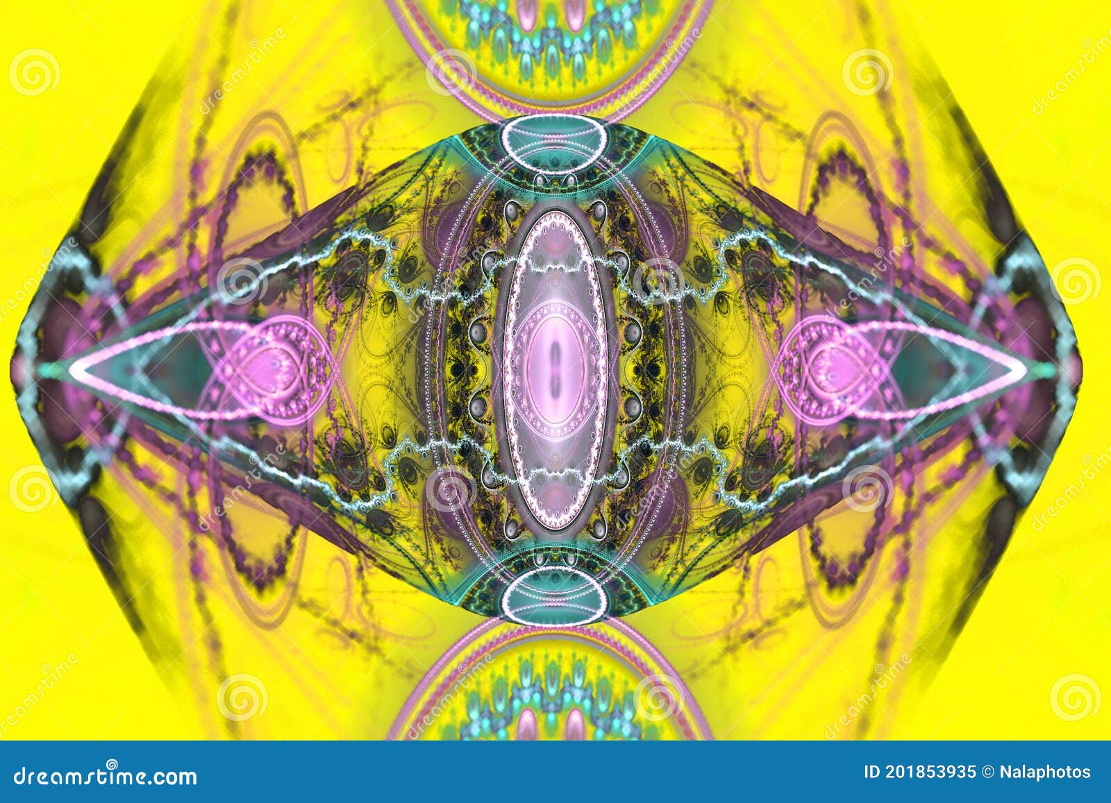 Yellow Positive Artsy Background Cover Logo Illustration Fractal ...