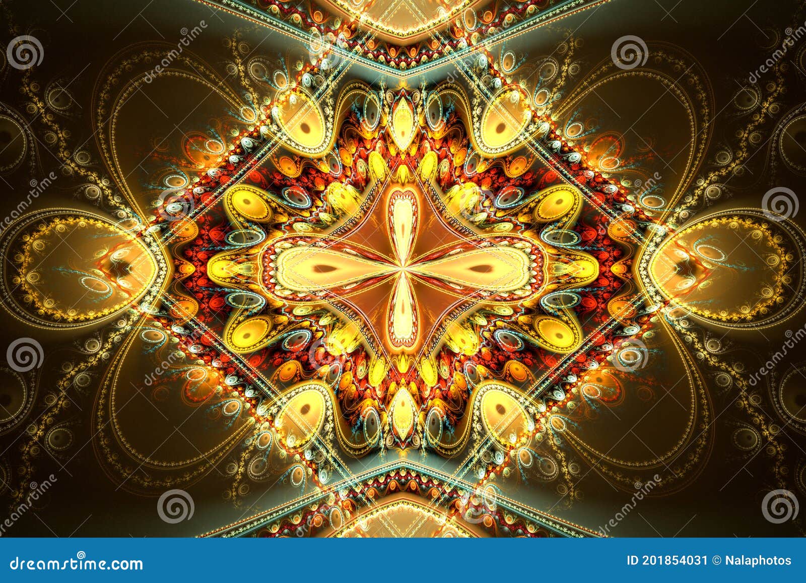 Yellow Positive Artsy Background Cover Logo Illustration Fractal ...