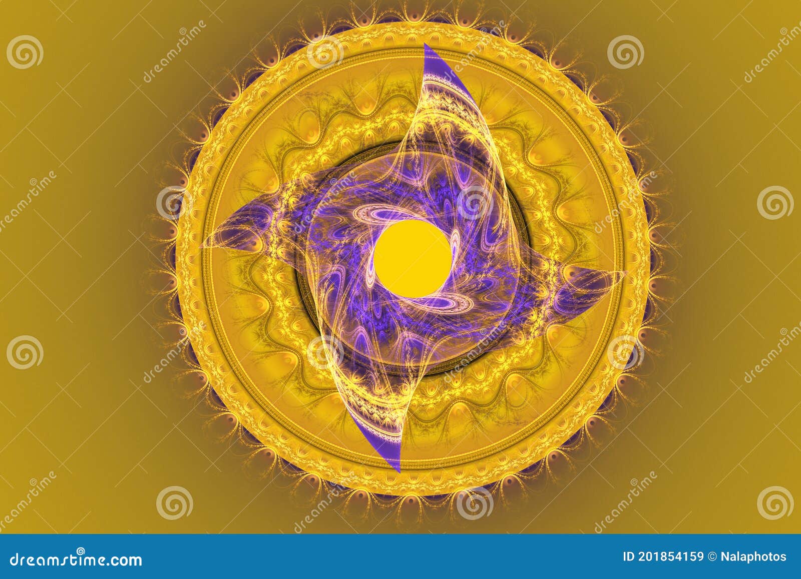 Yellow Positive Artsy Background Cover Logo Illustration Fractal ...