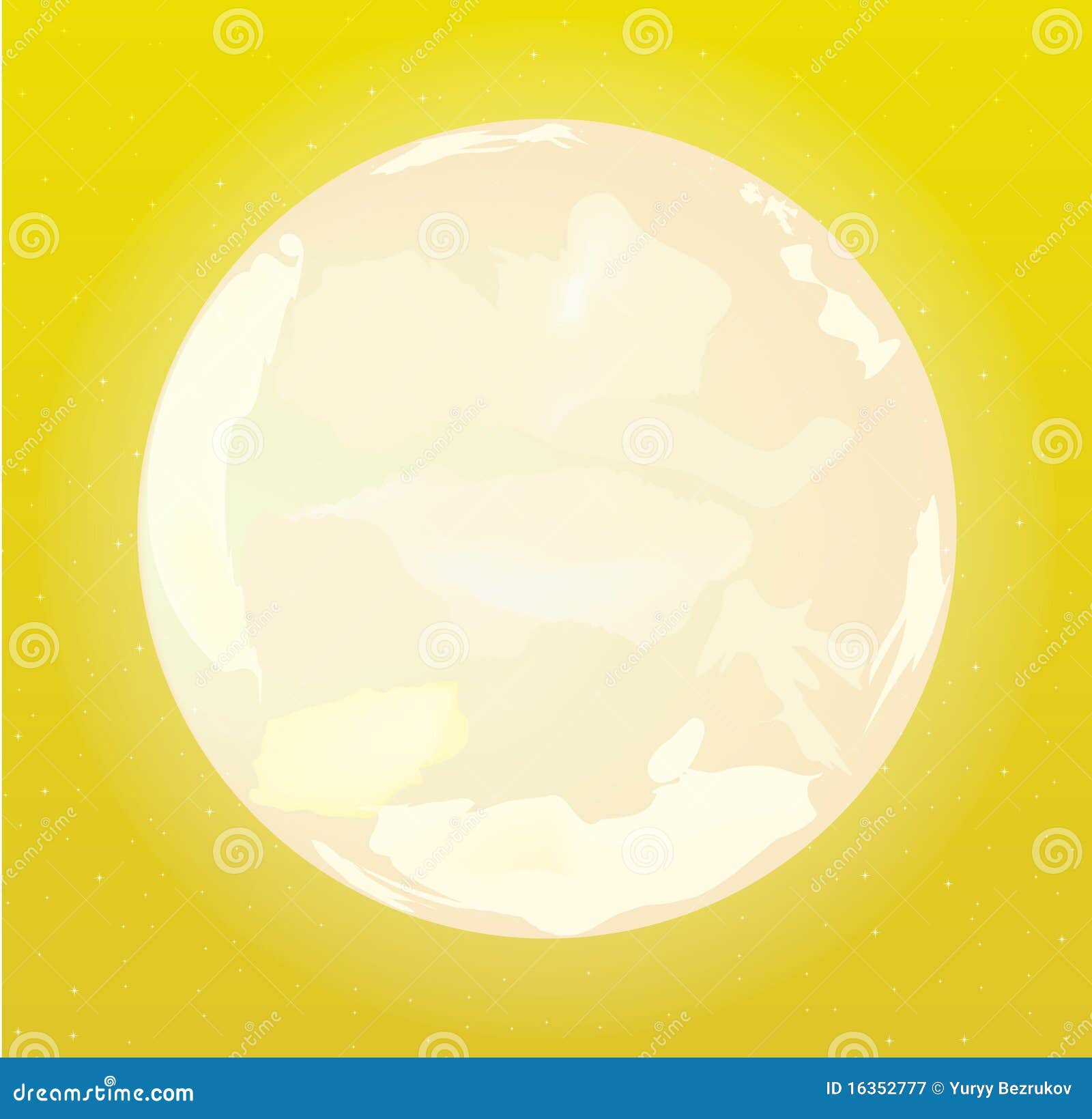 Yellow bright moon stock vector. Illustration of nature - 16352777