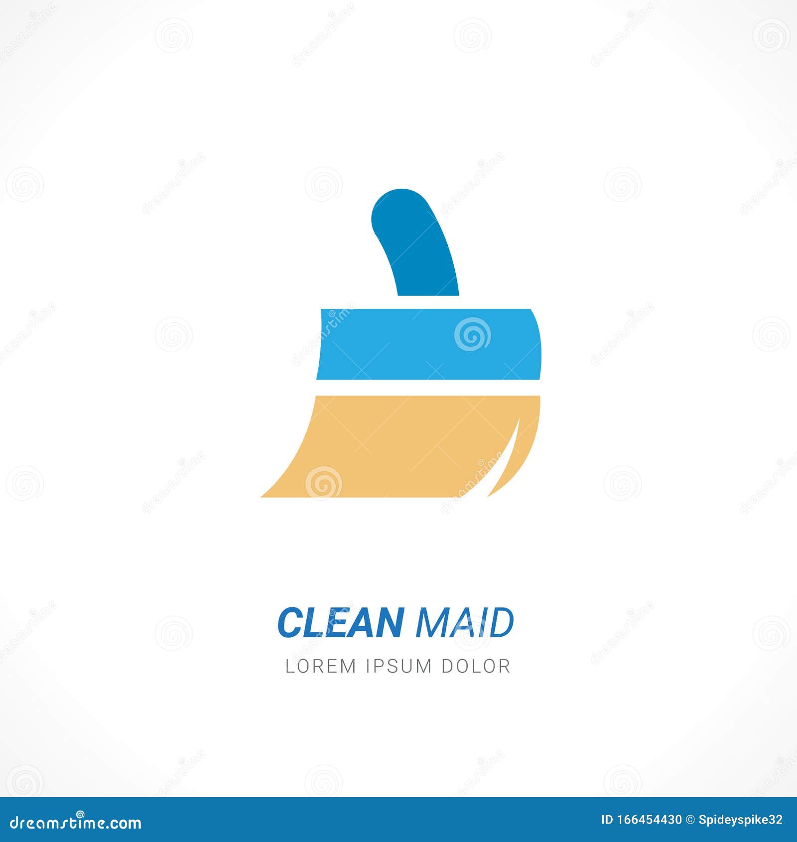 Yellow Broom Cleaner. Isolated Vector Illustration Stock Vector ...