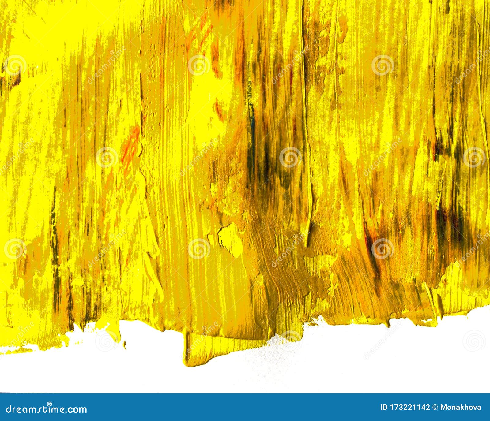 Yellow brush stroke stock photo. Image of abstract, bright - 173221142