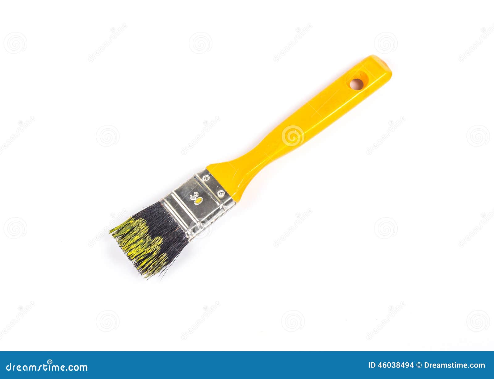 Yellow brush stock photo. Image of equipment, artist - 46038494