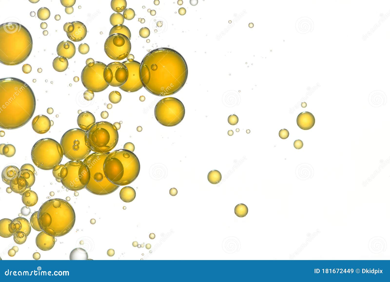 Yellow Bubbles in a Beautiful Pattern Stock Image - Image of essential ...