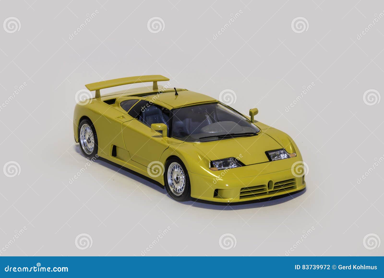 Yellow Bugatti EB 110 stock photo. Image of model, front - 83739972