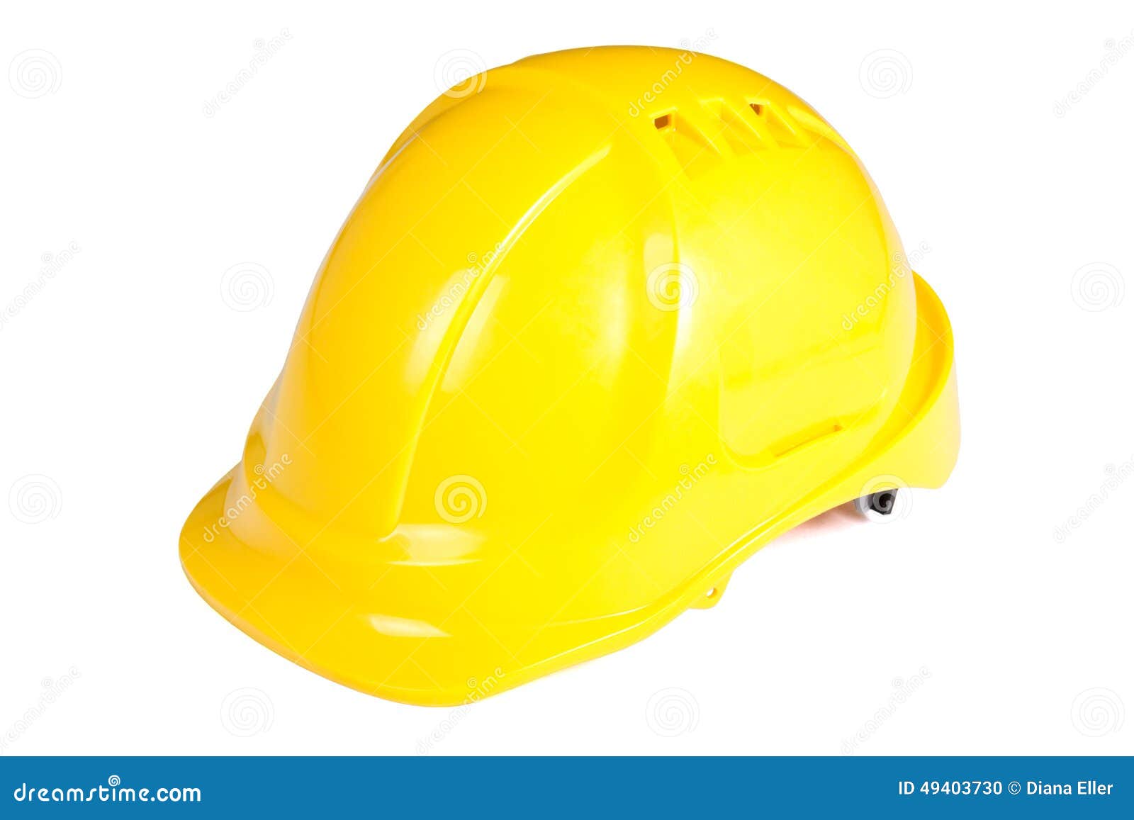 Yellow Builder S Helmet Isolated on White Stock Photo - Image of life ...