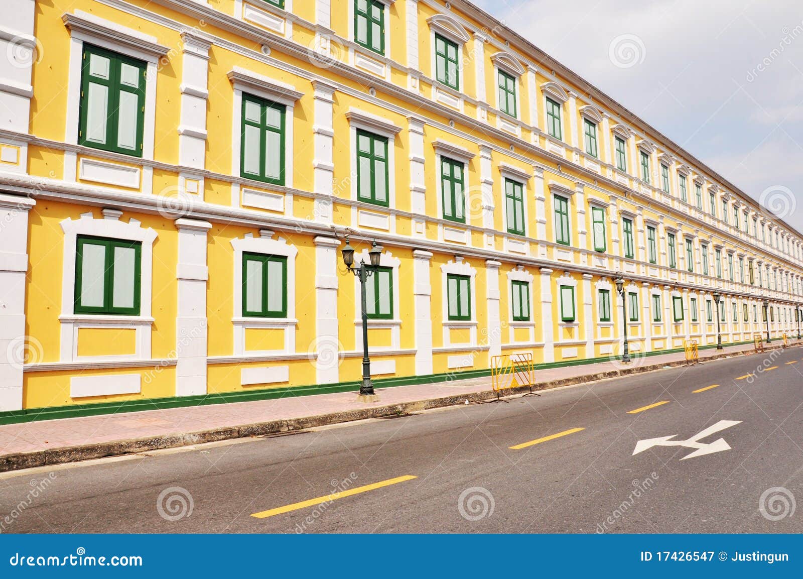 Yellow building stock image. Image of blue, hospital - 17426547