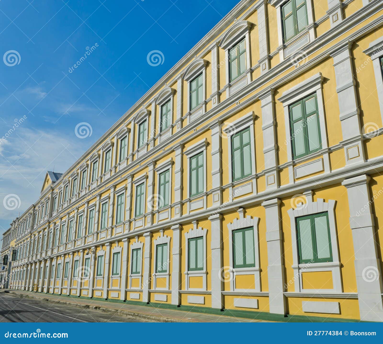 Yellow building stock photo. Image of exterior, beautiful - 27774384