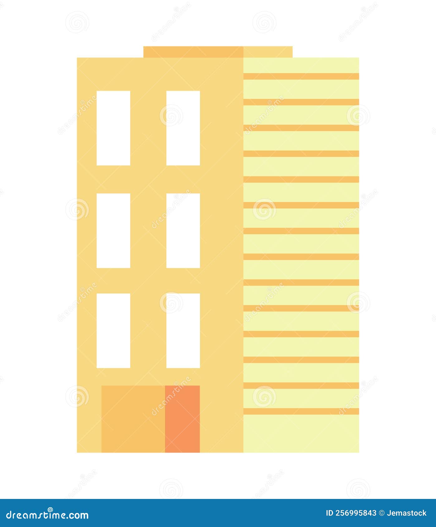 Yellow Building Construction Stock Vector - Illustration of house, real ...
