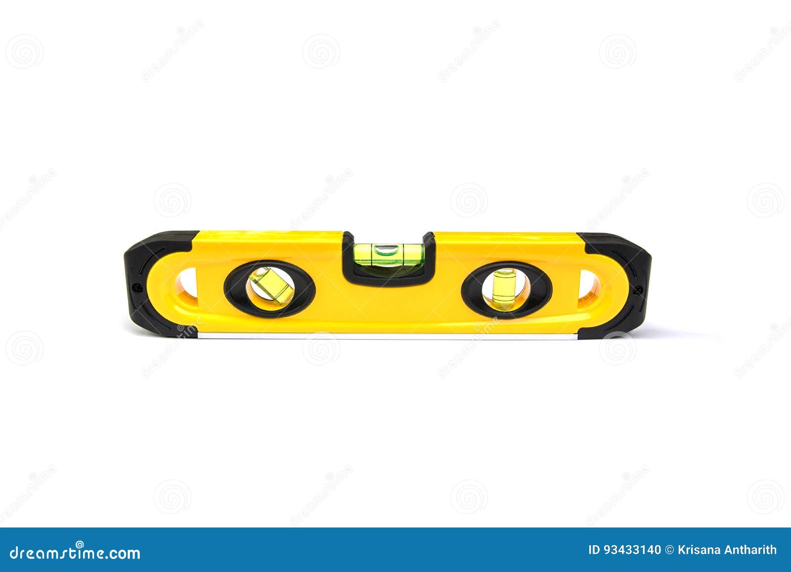 Yellow Building Level, Balance Ruler, Isolated on a White Background ...