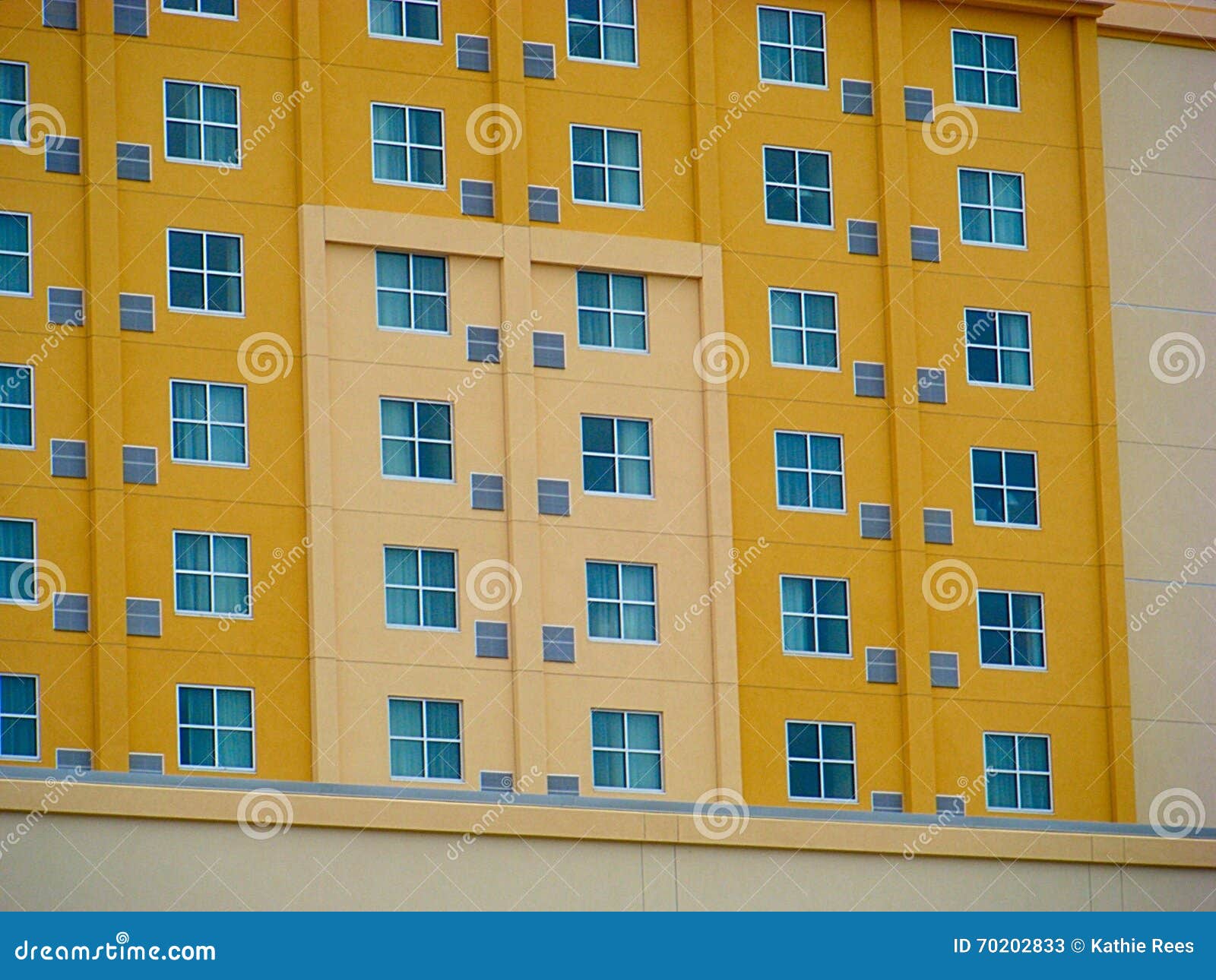 Yellow Building stock image. Image of lots, windows, architecture ...