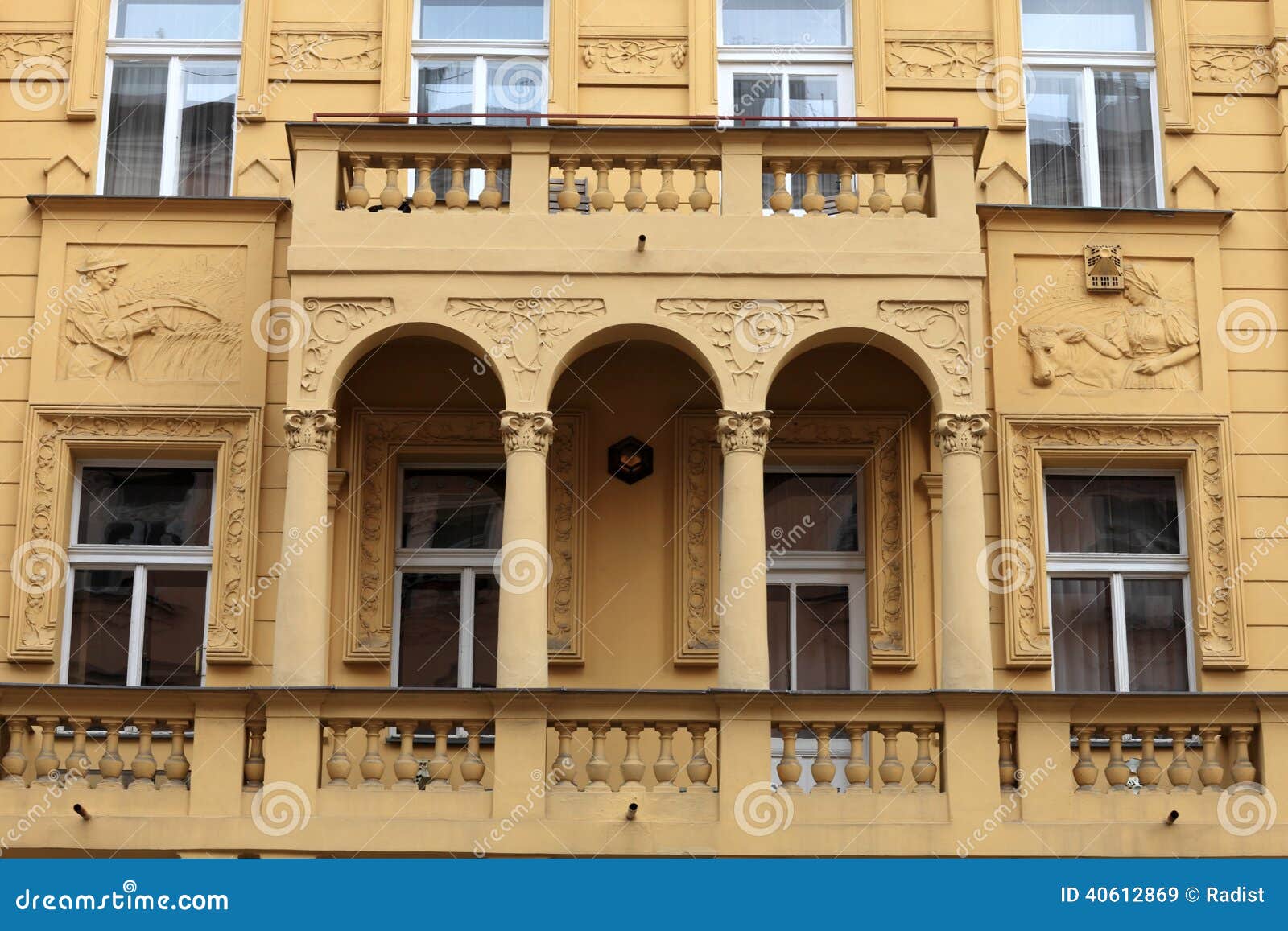 Yellow building stock image. Image of house, detail, exterior - 40612869