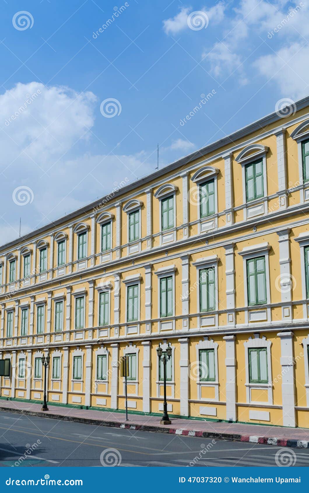 Yellow building stock photo. Image of landmark, scene - 47037320
