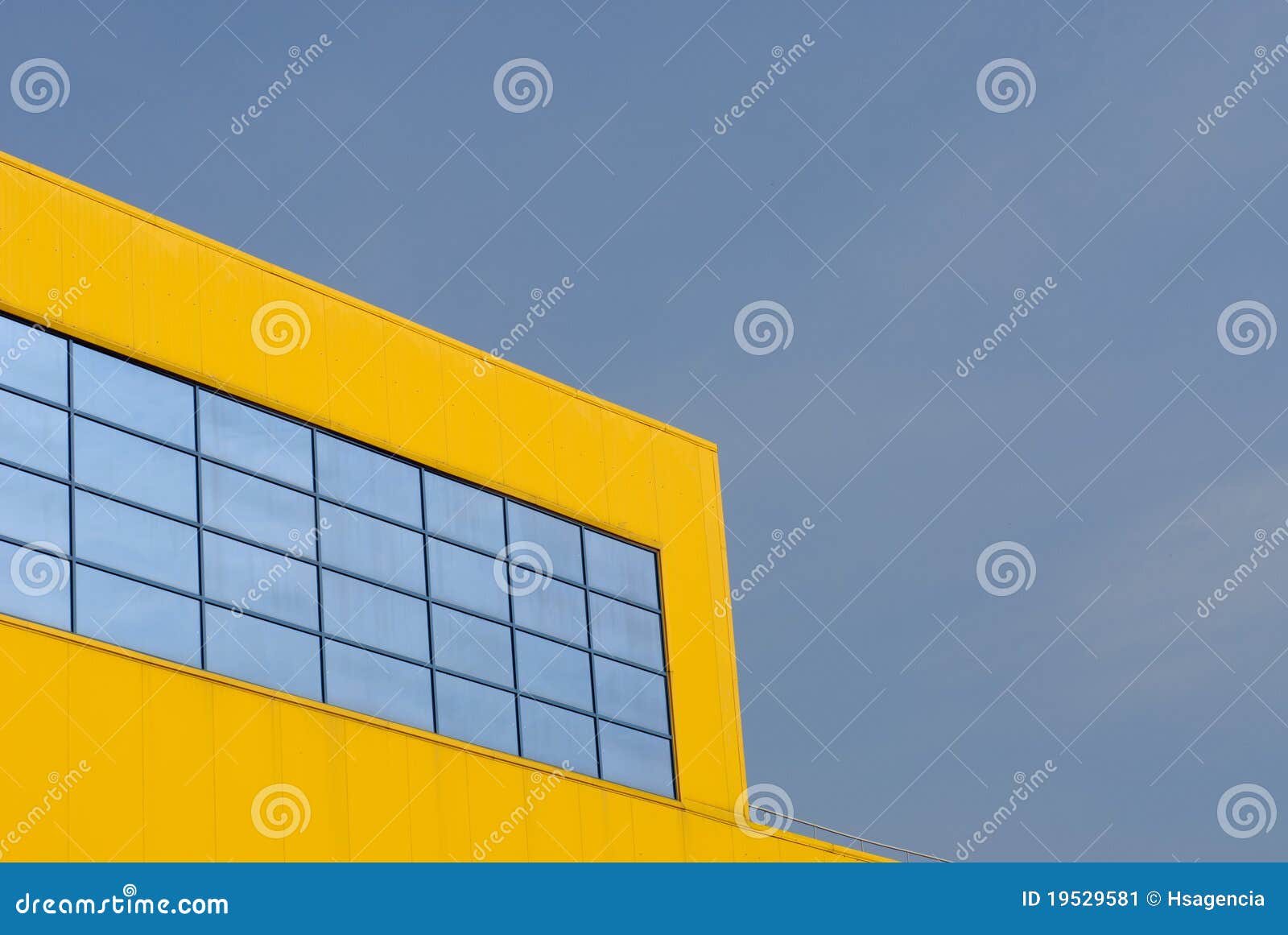 Yellow Building with Windows Stock Image - Image of human, background ...