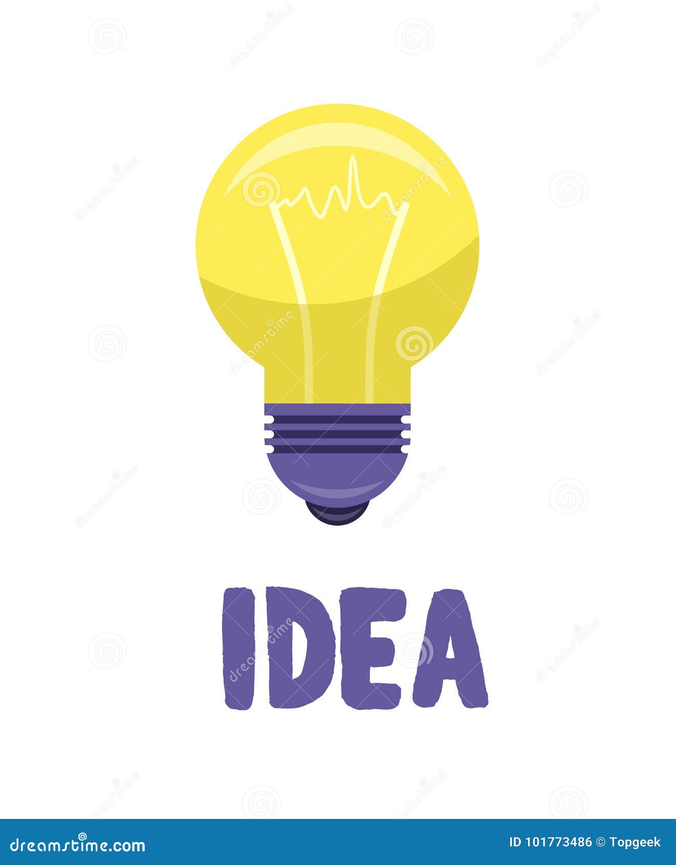 Yellow Bulb Isolated on White Presenting Idea Stock Vector ...