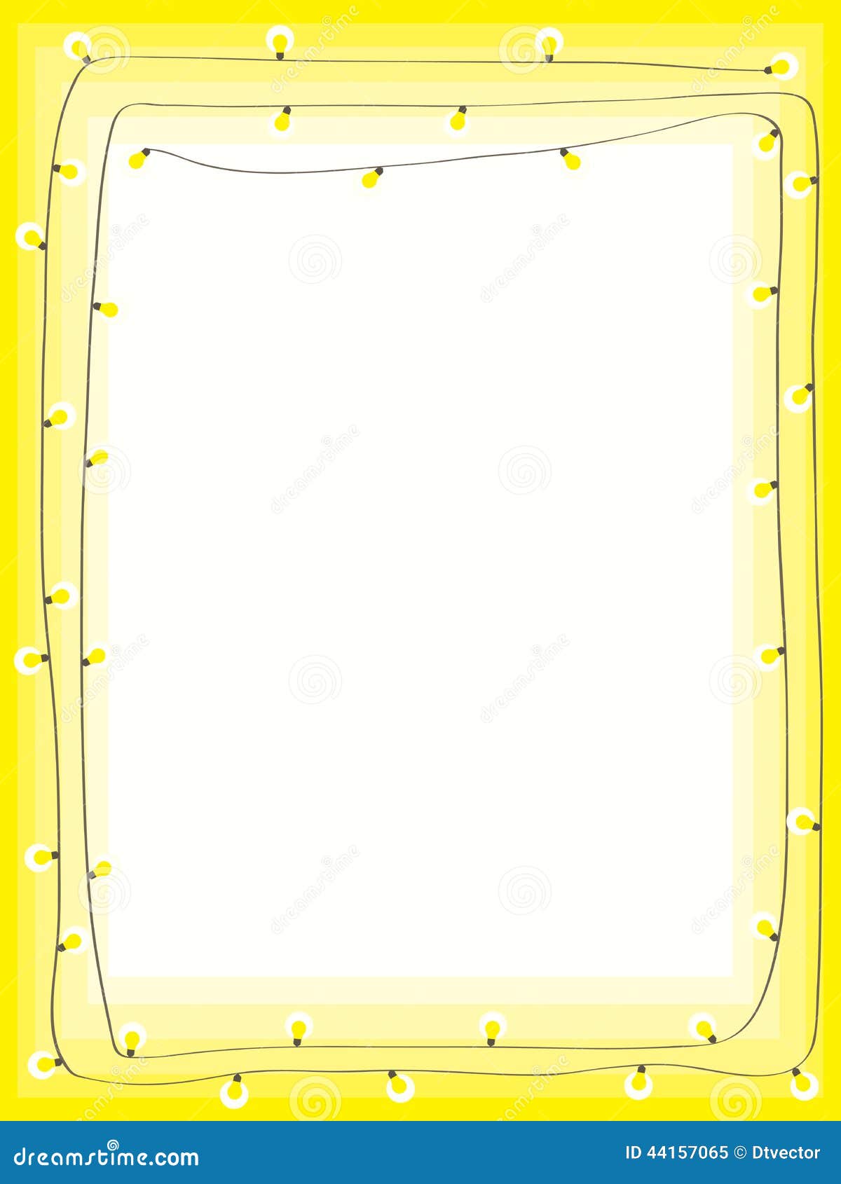 Yellow bulb light page stock vector. Illustration of color - 44157065