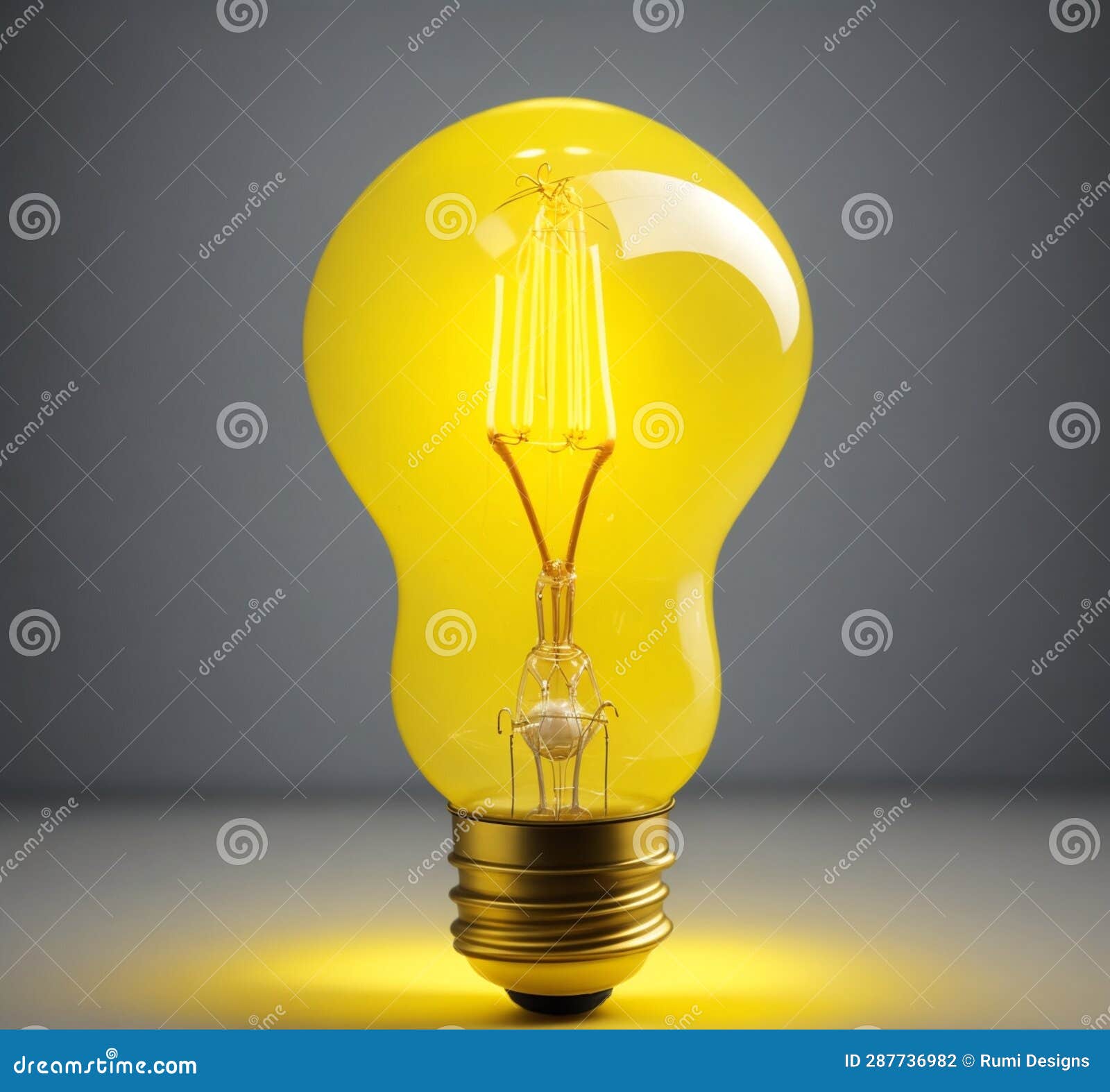Yellow bulb thinking stock illustration. Illustration of white - 287736982