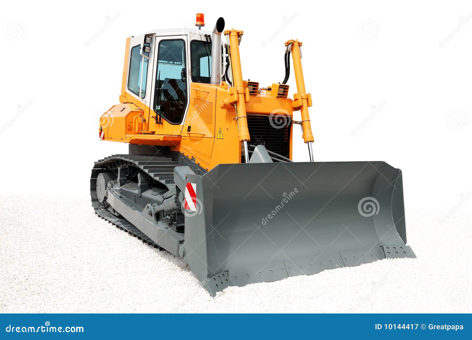Yellow bulldozer stock image. Image of grey, hydraulic - 10144417
