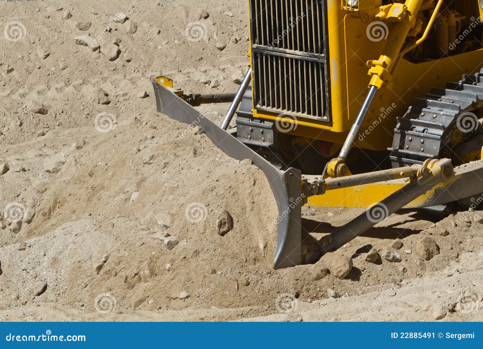 Yellow bulldozer stock image. Image of gear, machinery - 22885491