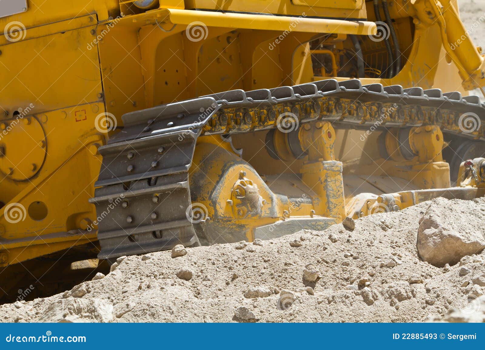 Yellow bulldozer stock image. Image of large, construction - 22885493