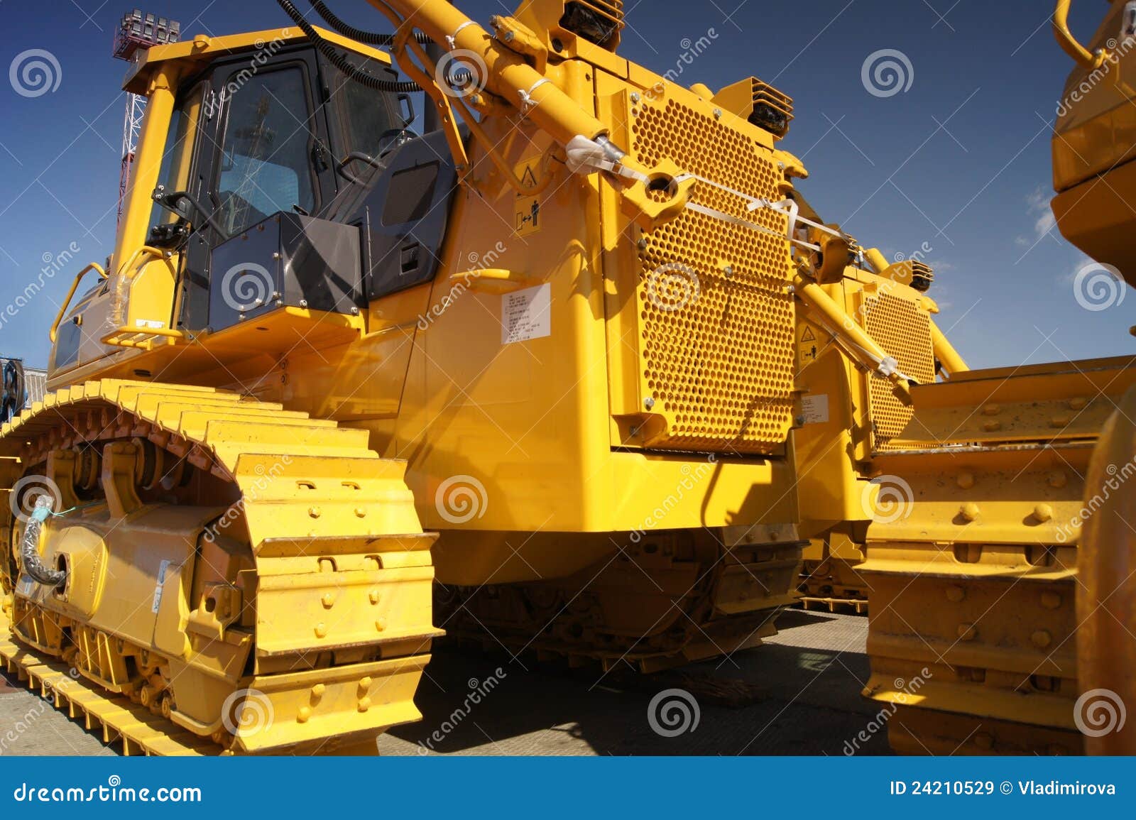 Yellow bulldozer stock image. Image of technic, yellow - 24210529