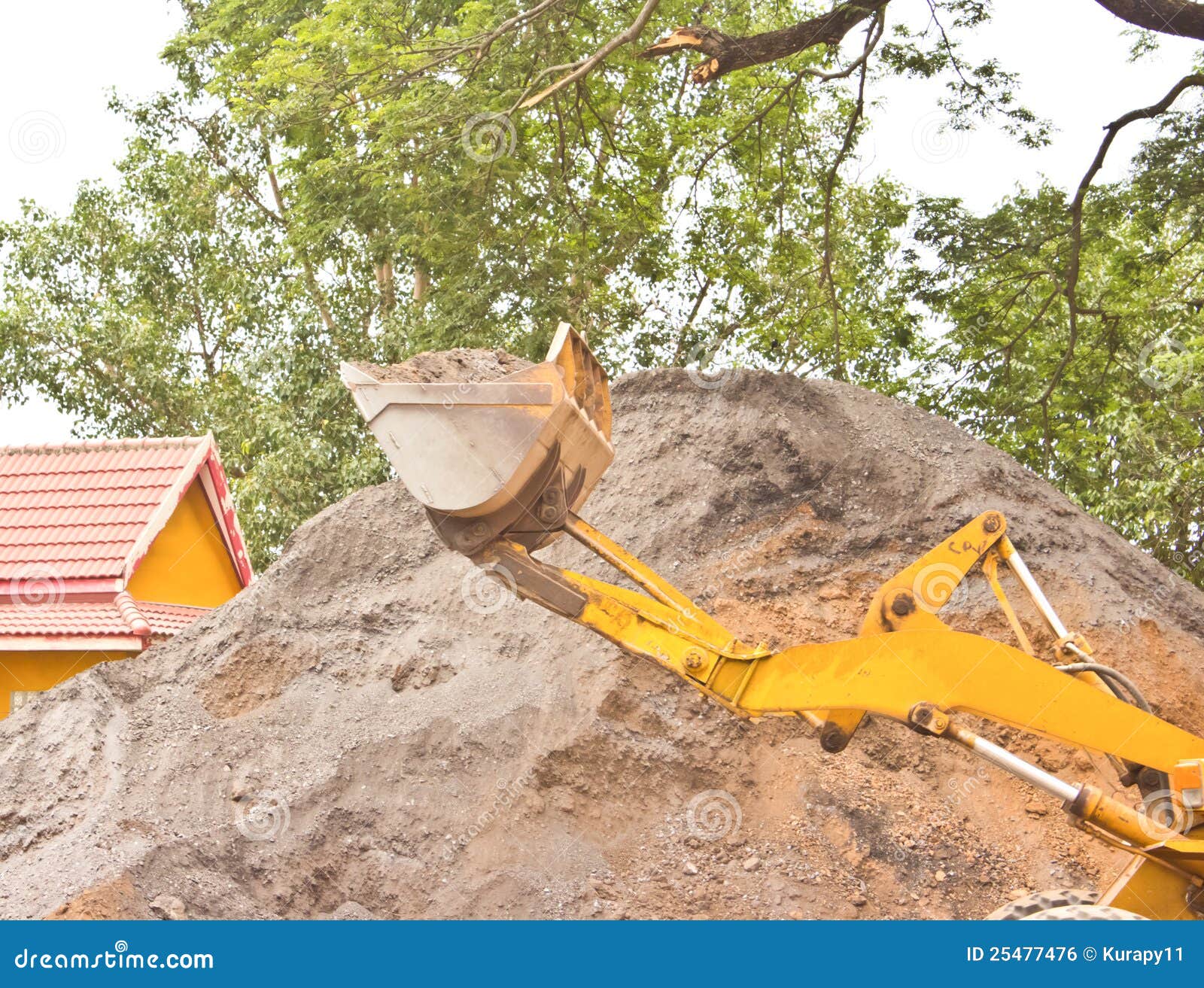 Yellow bulldozer stock photo. Image of gold, excavating - 25477476