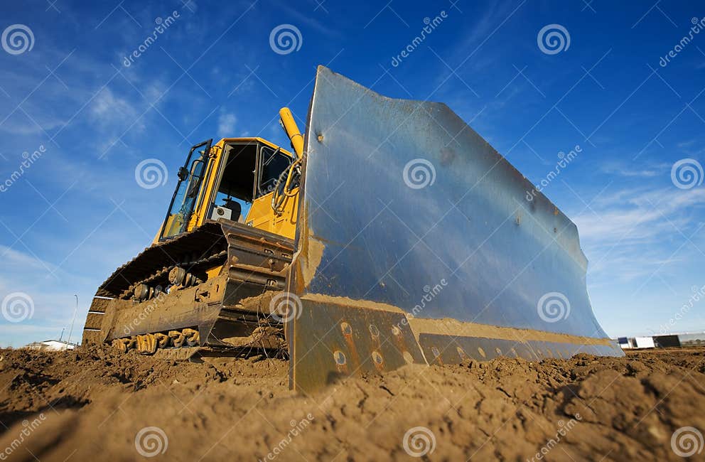 Yellow bulldozer stock image. Image of mining, iron, yellow - 7418693