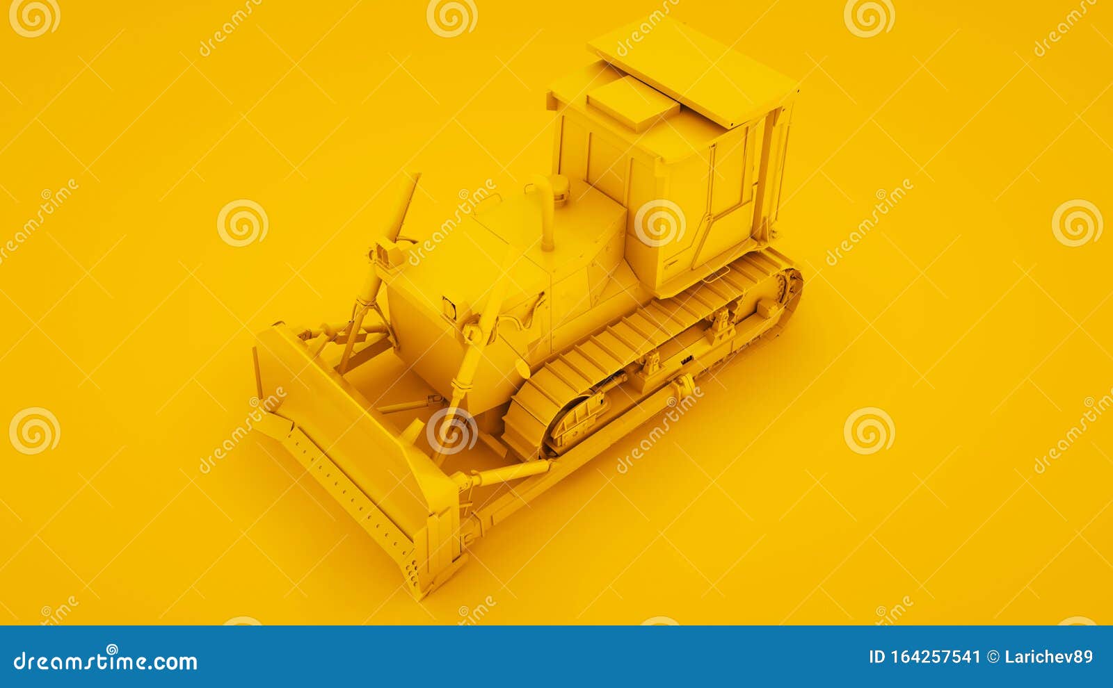 Yellow Bulldozer. Minimal Idea Concept Stock Illustration ...